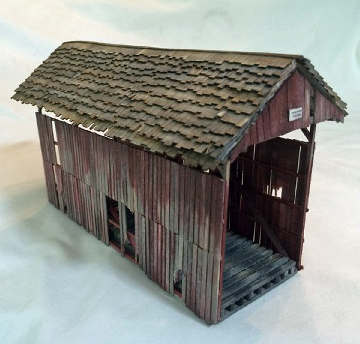 Ho Scale Covered Bridge Cardstock Structures For Model Railroads And