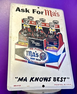 RARE • Original MA’S ROOT BEER Ma Knows Best Soda Shop General Store ...