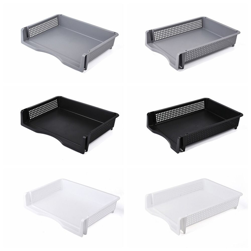 Desktop Organizer Stackable File Rack Papers Rack A4 File Storage Tray ...