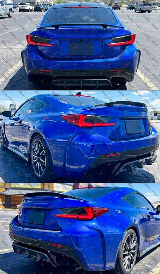 For 15-18 Lexus RC F RCF Facelifted Style Real Carbon Fiber Rear Bumper ...