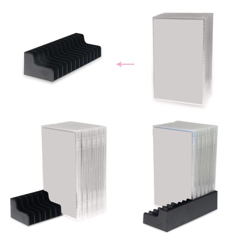 2pcs Game Card Box Storage Stand Black CD Disk Holder Game Card Case ...