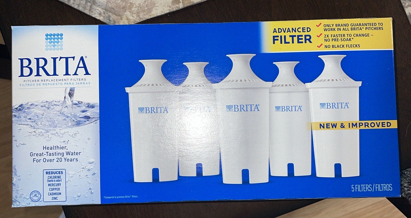 Brita Pitcher Dispenser Water Cooler Replacement Filters 5 Pack Free ...