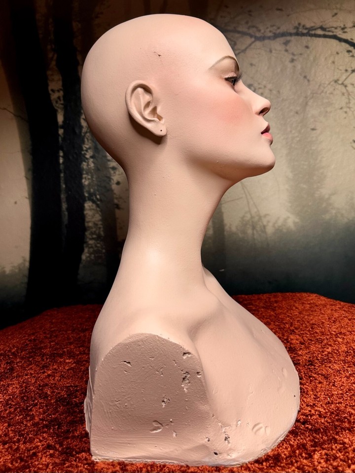 Mannequin Realistic Female Head Bust Wig Display ROOTSTEIN Natural Anne ...