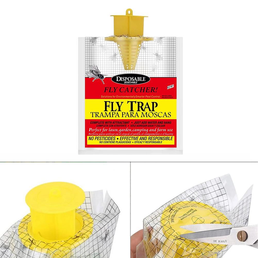 Flies Catcher Disposable Flies Trap Hanging Non Toxic for Outdoor (Red ...