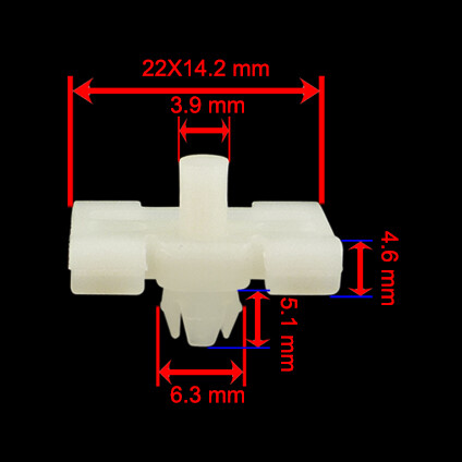 22 Lower Ledge Moulding Clip Nylon Retainer 006-988-30-78 For Mercedes ...