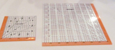 * 3 Acrylic Square Quilting Templates~ 4' X 4", 8" X 8", AND TRIANGLE ...