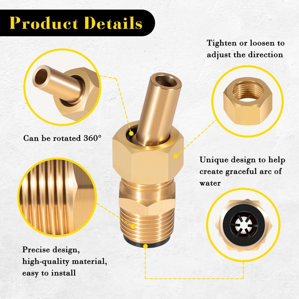 4-Pcs 590041 R0560400 Swimming Pool Spa Brass Deck Jet Nozzle for ...