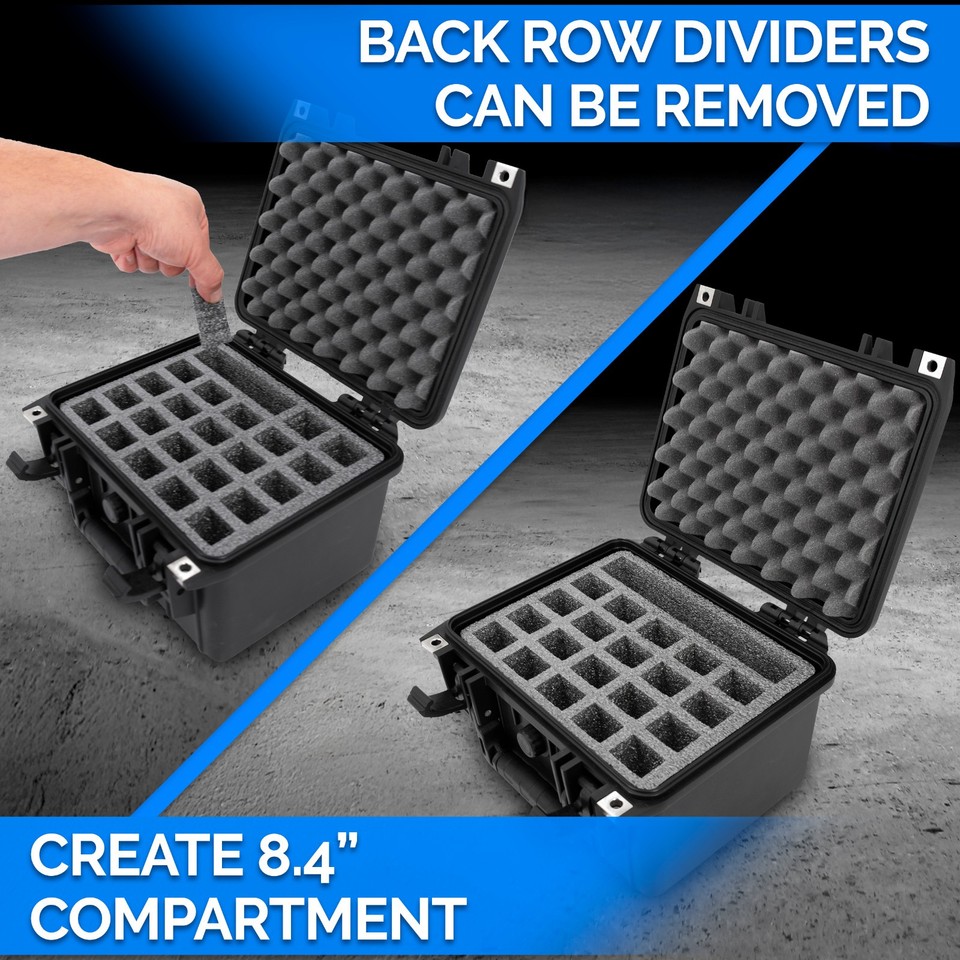 Casematix Harmonica Case for 25 Harmonicas – Waterproof Hard Shell ...