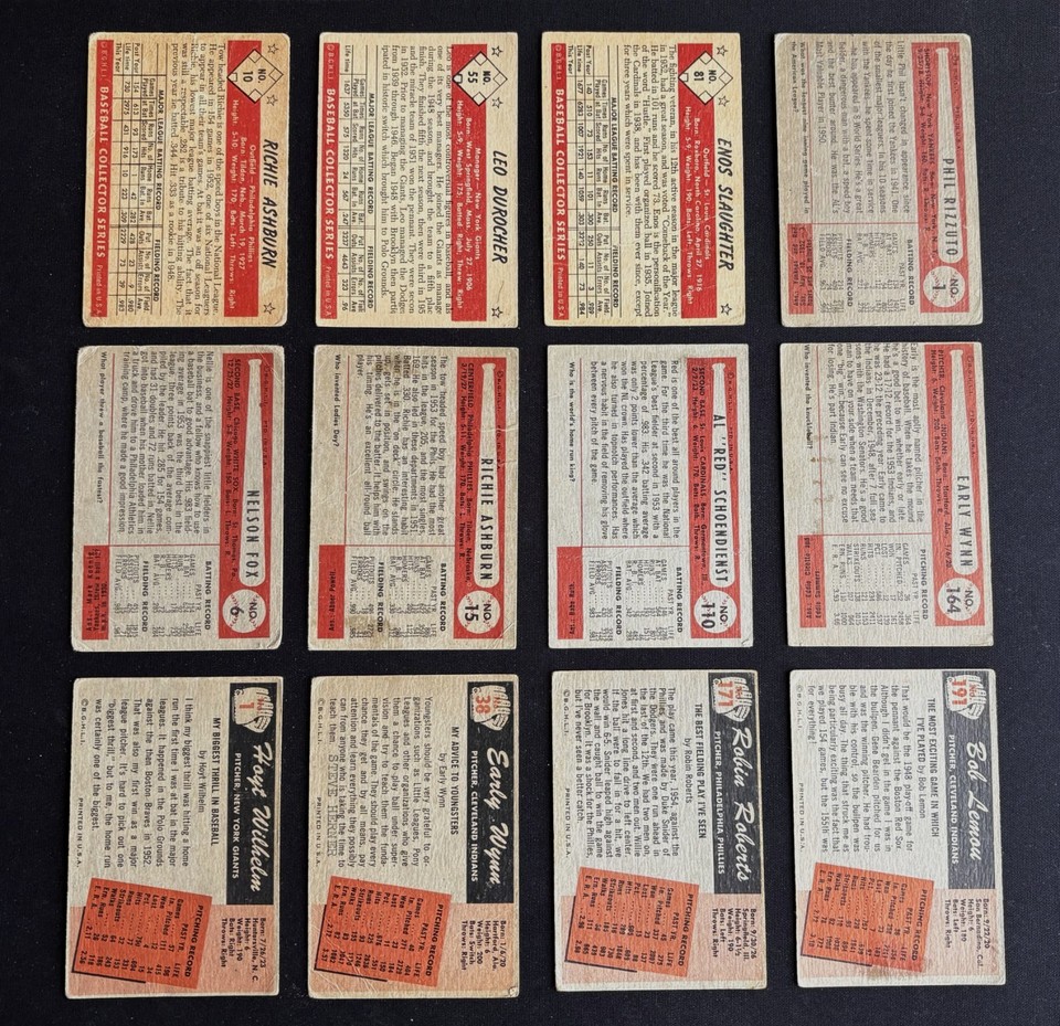 1953-55 Bowman Baseball Low Grade 12 Card HOF Lot - Pr to Gd | eBay