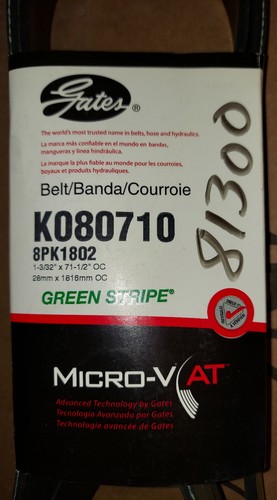 Serpentine Belt-Premium OE Micro-V Belt Gates K080710 for sale online ...