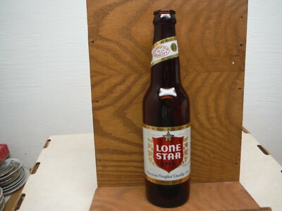 Lone Star beer longneck bottle 1970s ??? gold leaf foil Label and neck ...