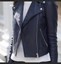 J.Crew Collection Leather Moto Motorcycle Jacket Navy Dark Blue Sz 4 ...