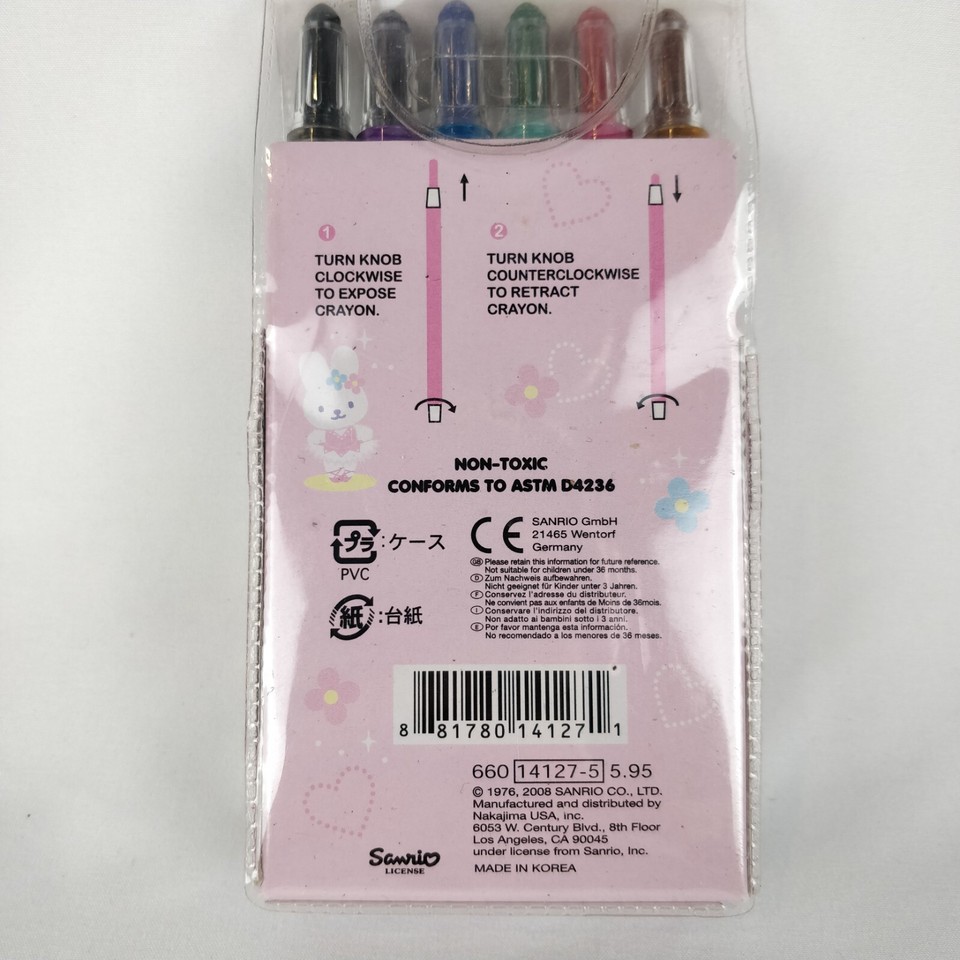 Sanrio Hello Kitty Crayon Set 12 Colors Twist-up 2008 Sealed New | eBay