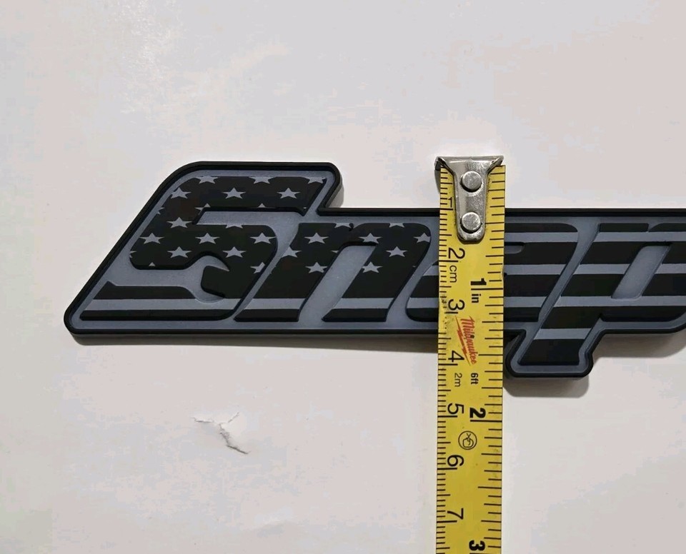 2PK SNAP ON TOOL BOX FLAG LOGO EMBLEM MATTE BLACK Plastic Badge Decal 8 ...