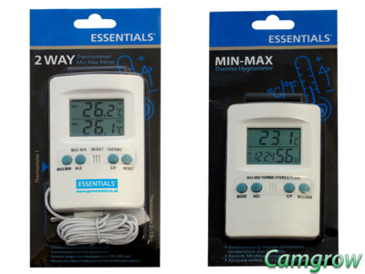 ESSENTIALS Digital 2 Way Thermometer/Min Max Meter & Digital Min-Max ...