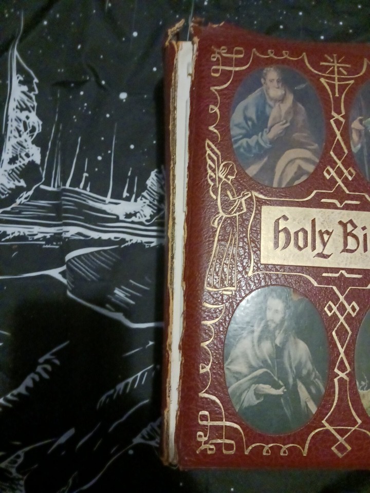 Holy Bible ~ Holy Angles Edition ~ 1955 ~ The Catholic Press | eBay