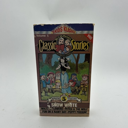 Rare VHS Tape SNOW WHITE Classic Stories MEL-0-TOONS Kids Klassics 1986 ...
