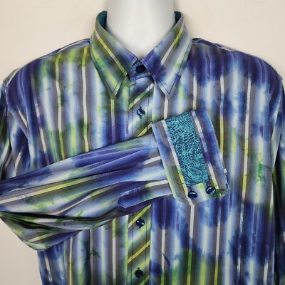 Georg Roth Los Angeles Shirt Men XL Long Sleeve Button Up Flip Cuff ...