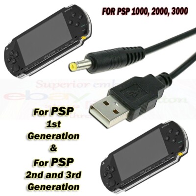 Sony PSP USB Charging Charger Power Cable Lead for PSP 1000 2000 3000 ...