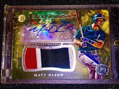 Matt Olson Autograph /25 2016 Bowman Inception Auto Game Used Jersey ...