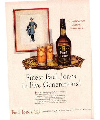 1951 Paul Jones PJ Whiskey Vintage Print Ad Civil War Soldier Uniform ...