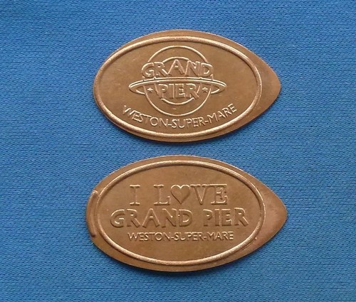 ELONGATED PRESSED PENNIES x2 GRAND PIER Weston Super Mare | eBay UK