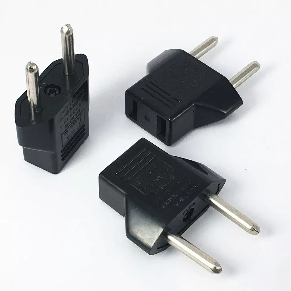 500-PCS 110V-220V US to EU & ISRAEL Travel Adapter Power Socket Plug ...