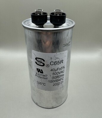 C65R Capacitor 40uF 500VAC 50/60Hz 10000AFC | eBay
