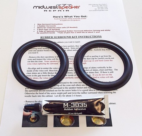 Optimus PRO-X44AV 4" Woofer Rubber Surround Speaker Kit - FREE US ...