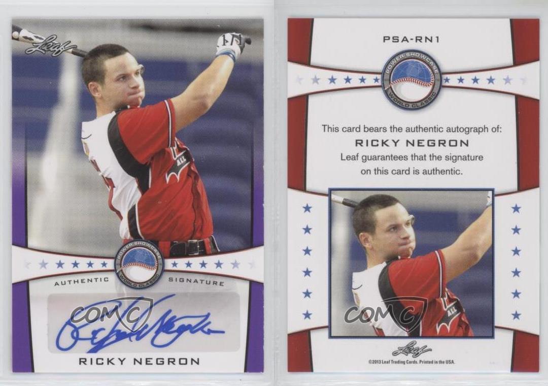2013 Leaf Power Showcase - Autographs Purple #PSA-RN1 Ricky Negron /1 ...