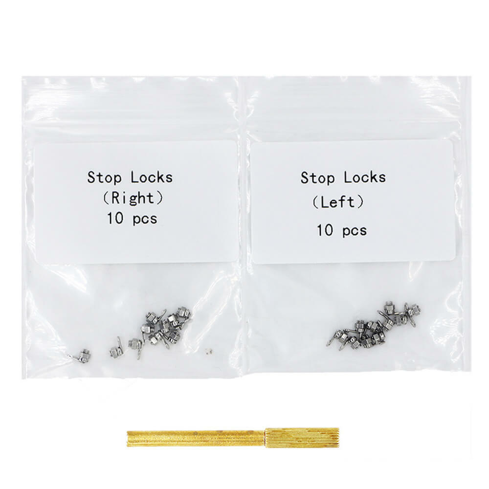 Dental orthodontic removable crimpable hook stop locks left + right ...