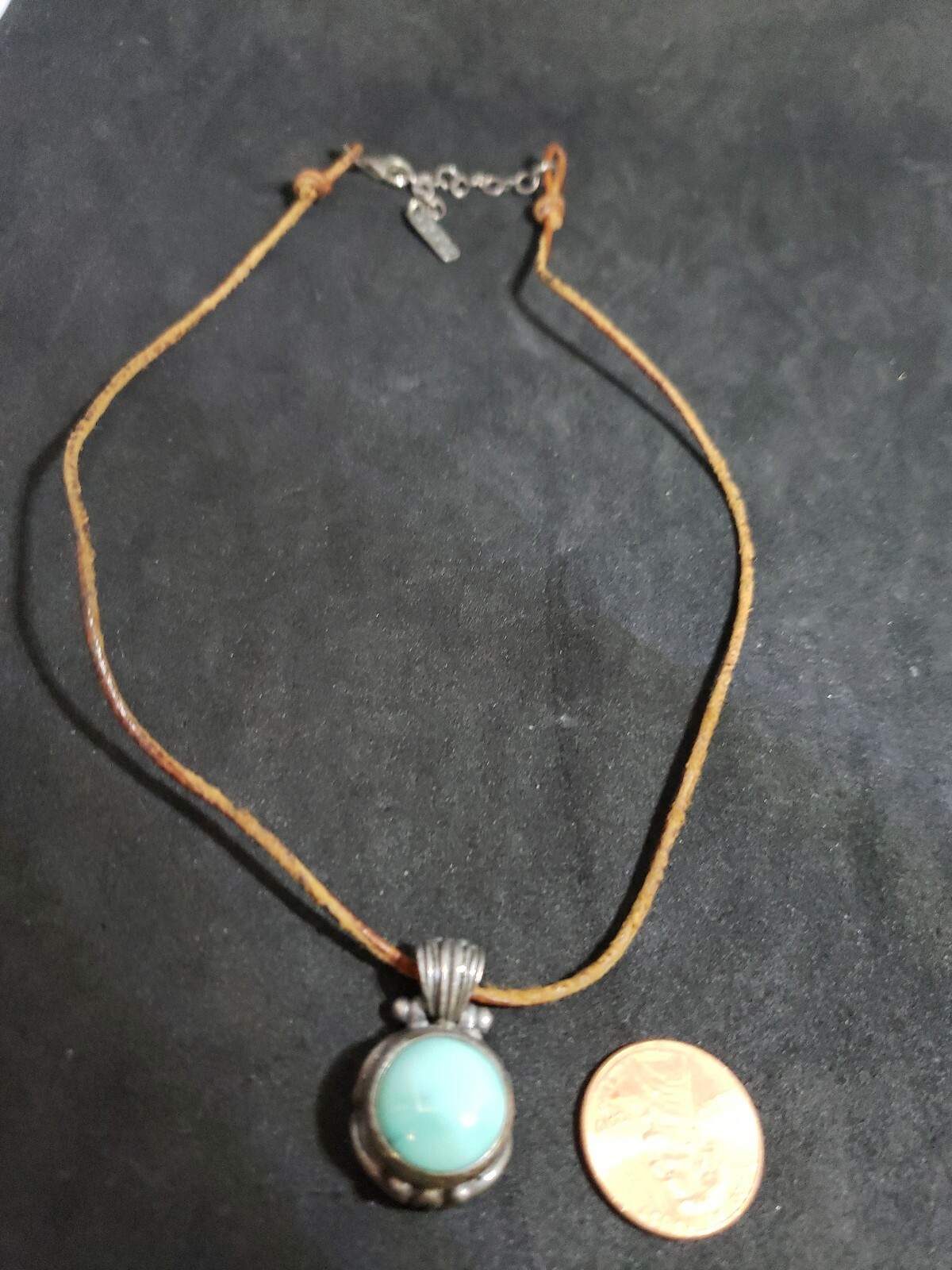 CLAUDIA AGUDELO Signed EXEX Sterling Silver Turquoise Pendant necklace ...