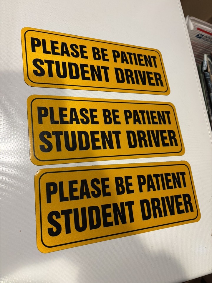 3-Pcs New Driver Magnet for Car Student Driver Magnet Bumper Magnets ...