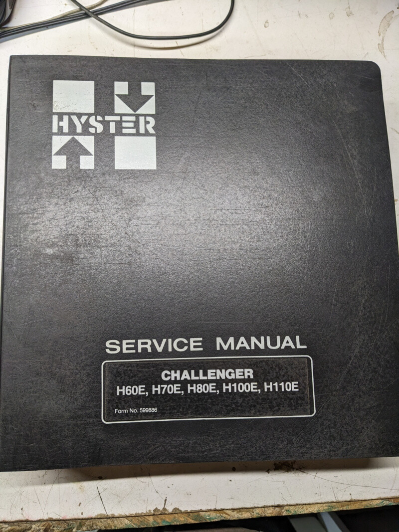 HYSTER FORKLIFT SERVICE REPAIR MANUAL CHALLENGER H60E H70E H80E H100E ...
