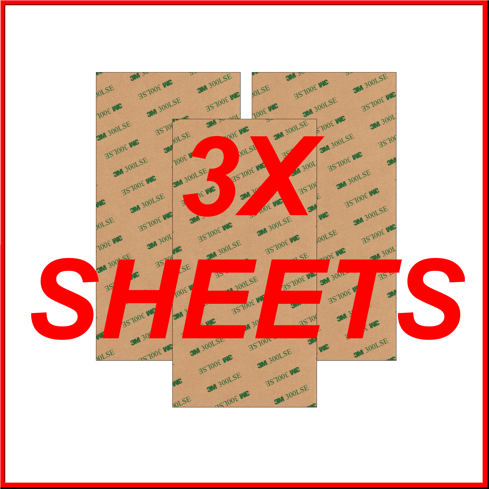 3M 300LSE .1MM THIN DOUBLE SIDED ADHESIVE 1-15 8"X4" SHEETS READ/ASK ...