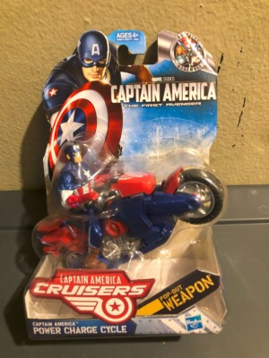 (Marvel, 2010) Captain America [Cruisers Power Charge Cycle] Hasbro New ...