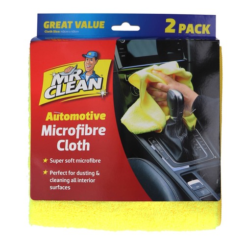 Mr Clean 40 x 40cm Microfibre Auto Cloth - 2 Pack | eBay Australia