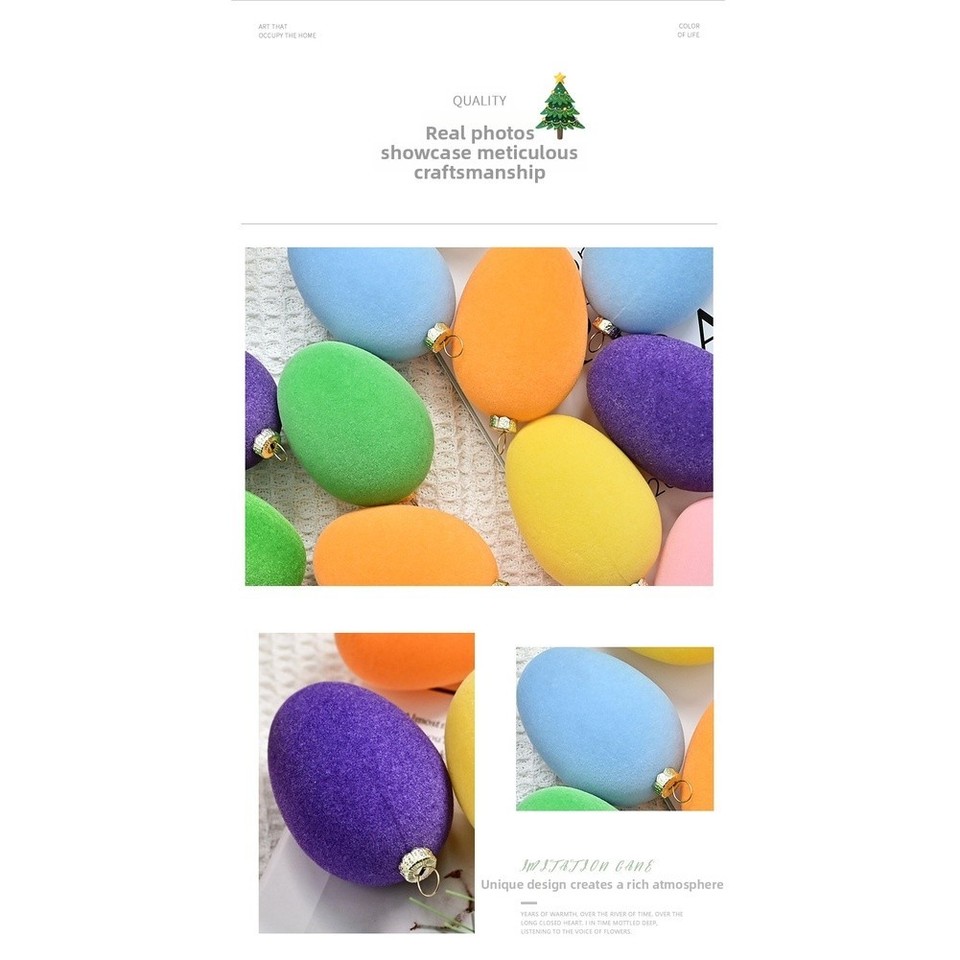 For Table Centerpiece Easter Egg Set PS Plastic Material Fabric ...