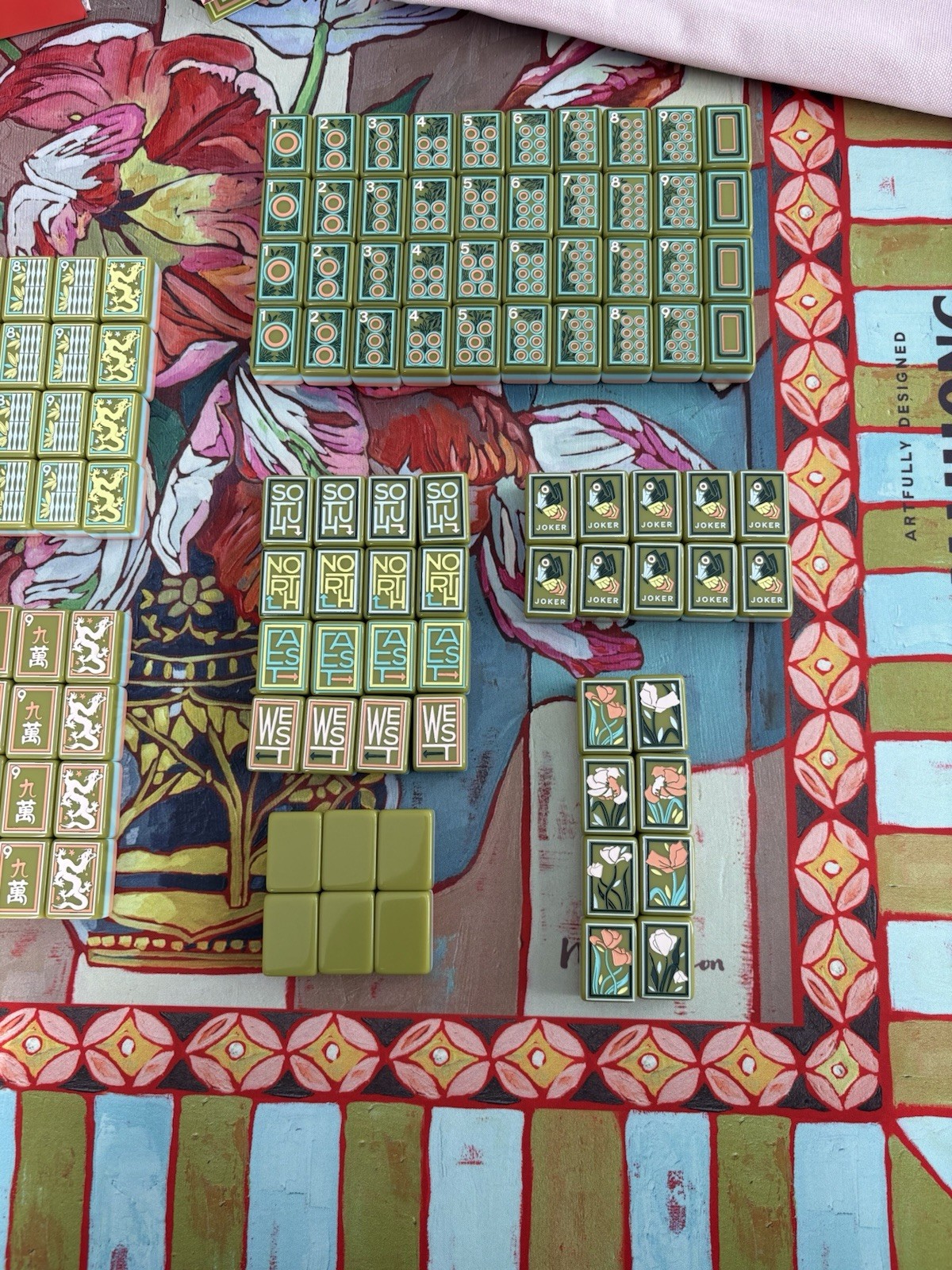 Mary Benson Mahjong Tile Set & Mat | eBay