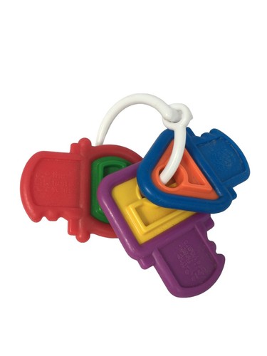 The First Years Purple Blue Red BABY CAR KEYS PRETEND PLAY Rattle ...