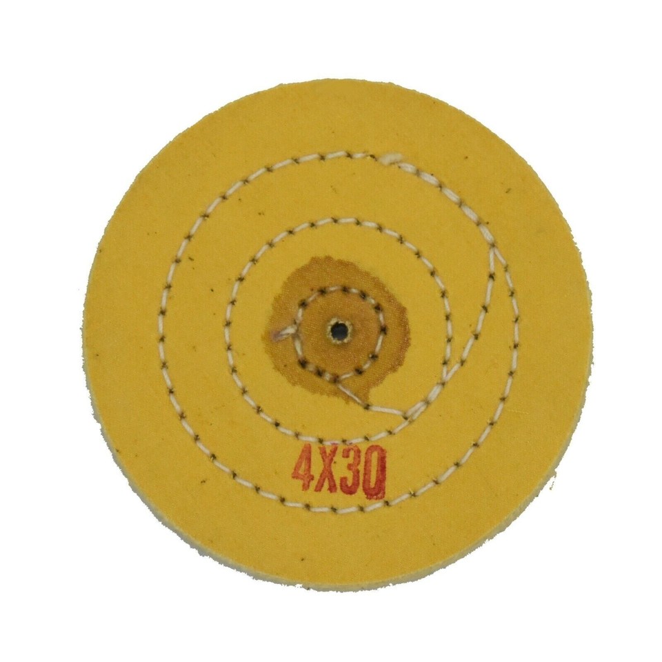 12 Yellow Treated Muslin Buffs 4" 30 Ply Dental Lab Jewelry Hobby ...