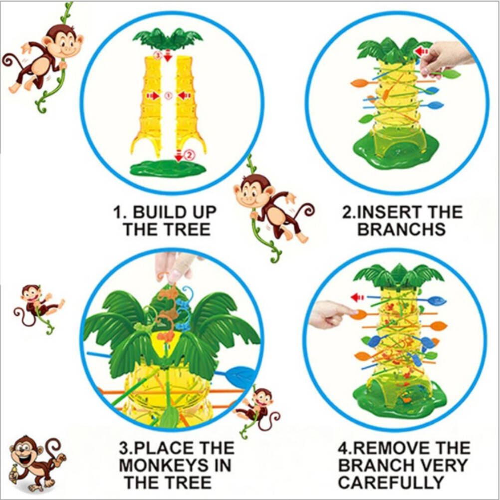 Children Interesting Intelligence Toys Turn Monkeys Down Monkey Tree ...
