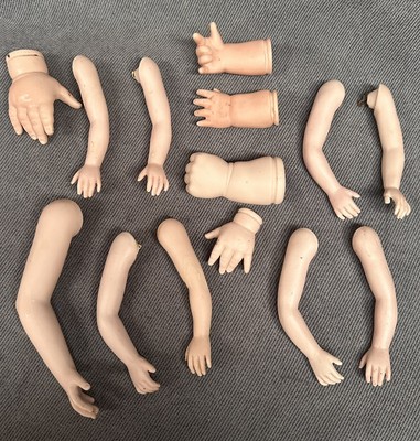 Vtg Porcelain Doll Parts Arms Hands Replacements Pieces Lot | eBay