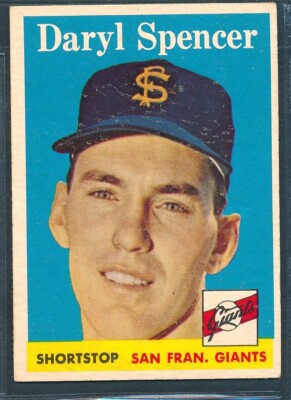 1958 Topps #68: DARYL SPENCER San Francisco Giants ~ EX to EX-MT | eBay