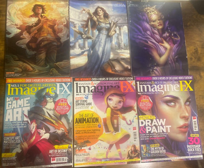 IMAGINE FX magazine 2014 lot of 6 Fantasy & Sci-Fi Manga Subscriber ...