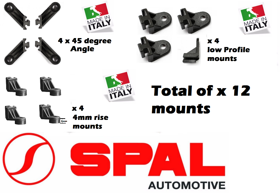 For Spal Fan Mounting Bracket Kit 45Degree Angle Flush/low / 4mm rise ...