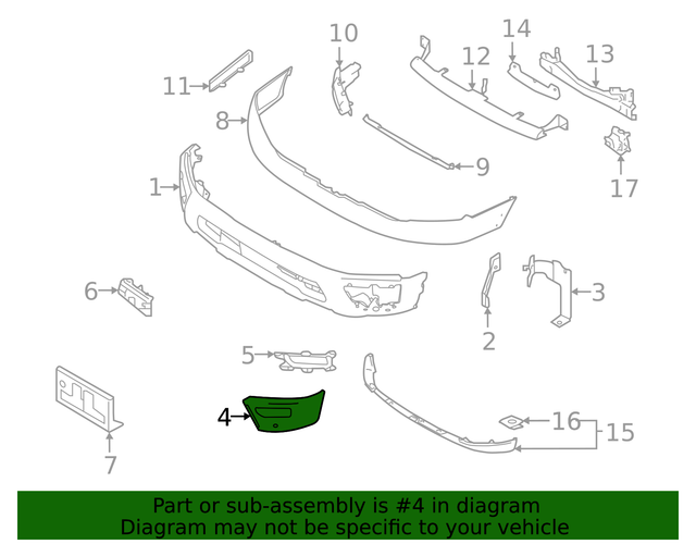 2020 - 2022 Nissan Titan OEM Driver Left Front Bumper End Cap ...