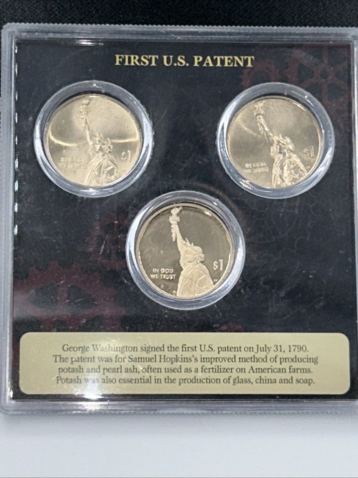 3 Coin Set 2018 P D & S First US Patent American Innovation Dollars ...