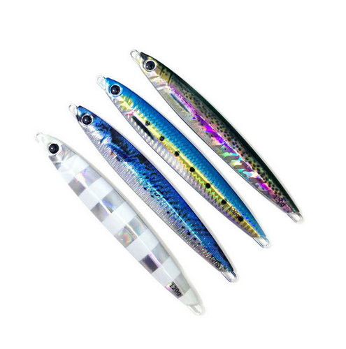 4PCS Slow Fall Pitch Fishing Lures 60-200g Sinking Lead Metal Flat ...