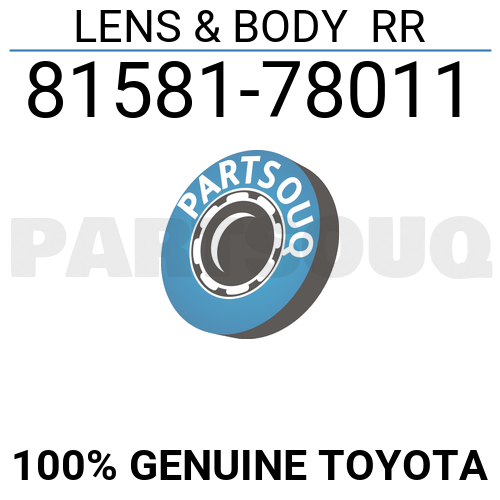 8158178011 Genuine Toyota LENS & BODY RR 81581-78011 | eBay